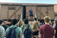 Sophomores tour Holocaust boxcar on campus - NHS Talon Tribune